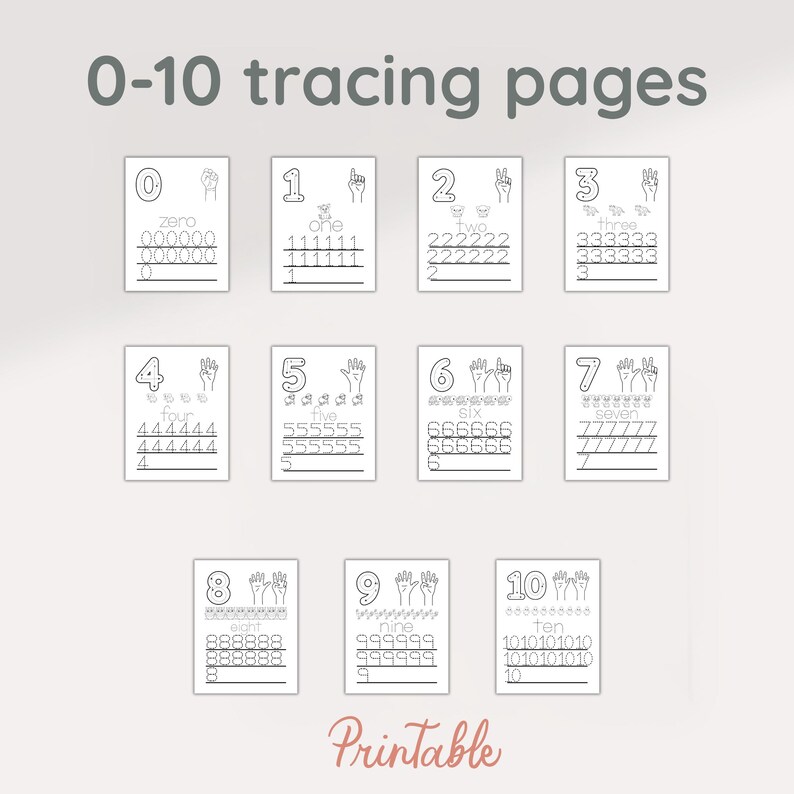 Preschool Number Tracing Flashcards: Montessori Learning Cars & Roads ...