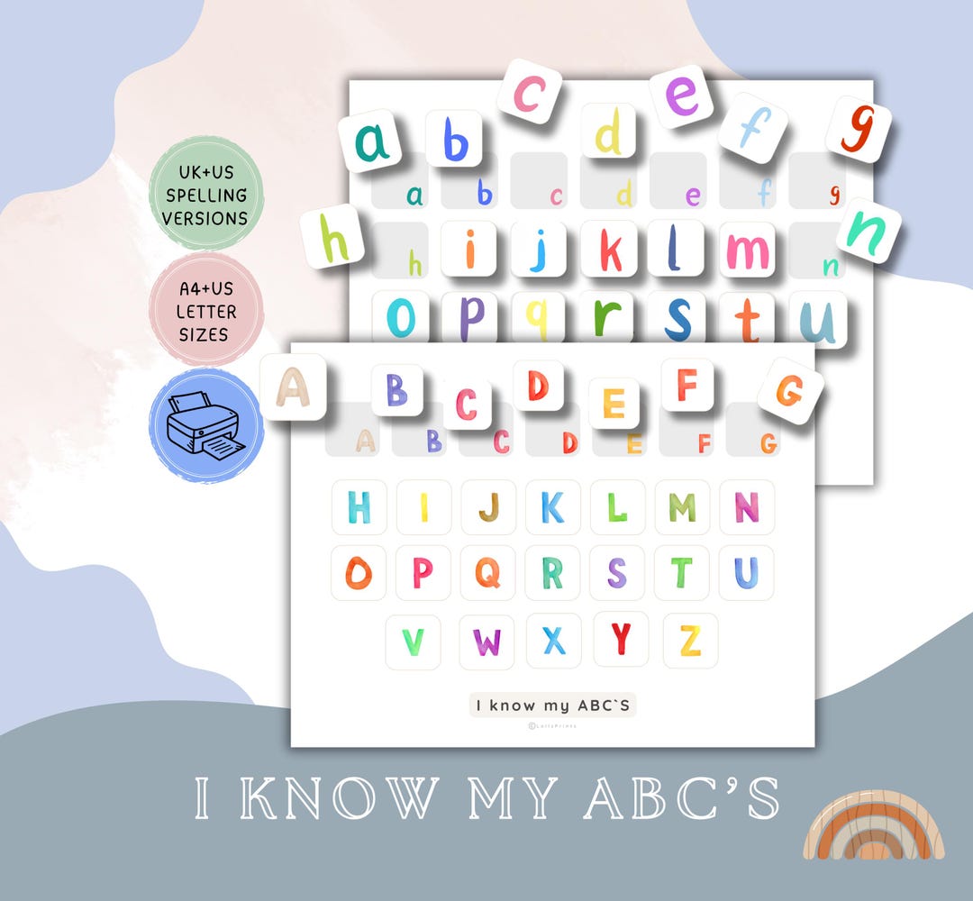 Alphabet Matching Game: Uppercase & Lowercase Letters (printable) - Etsy