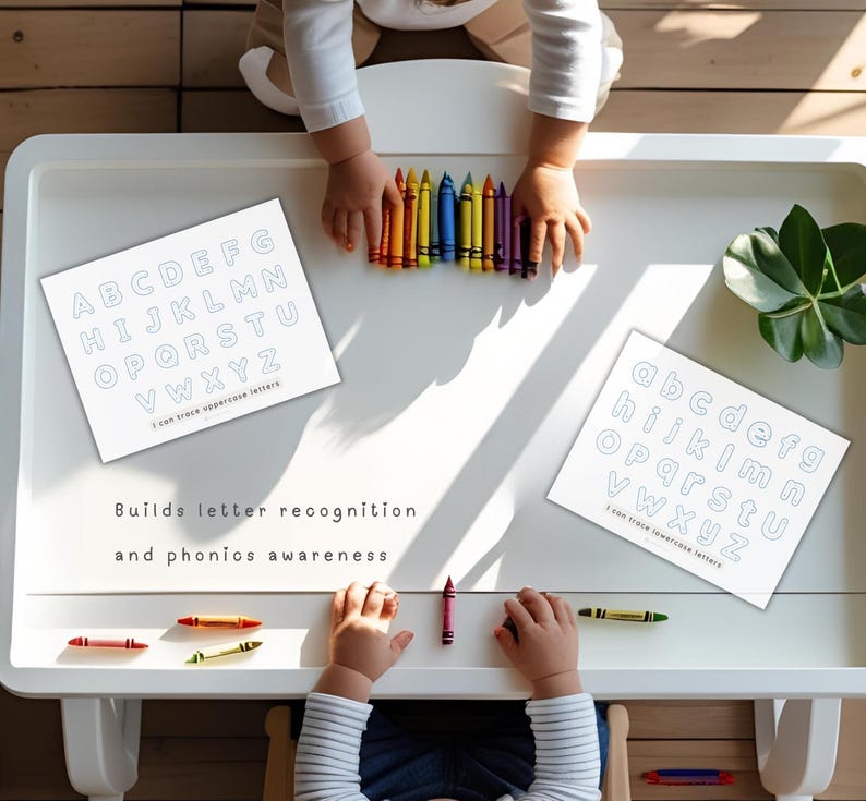 Alphabet Letter Tracing Worksheets: Montessori A-Z Handwriting (PDF) - Etsy