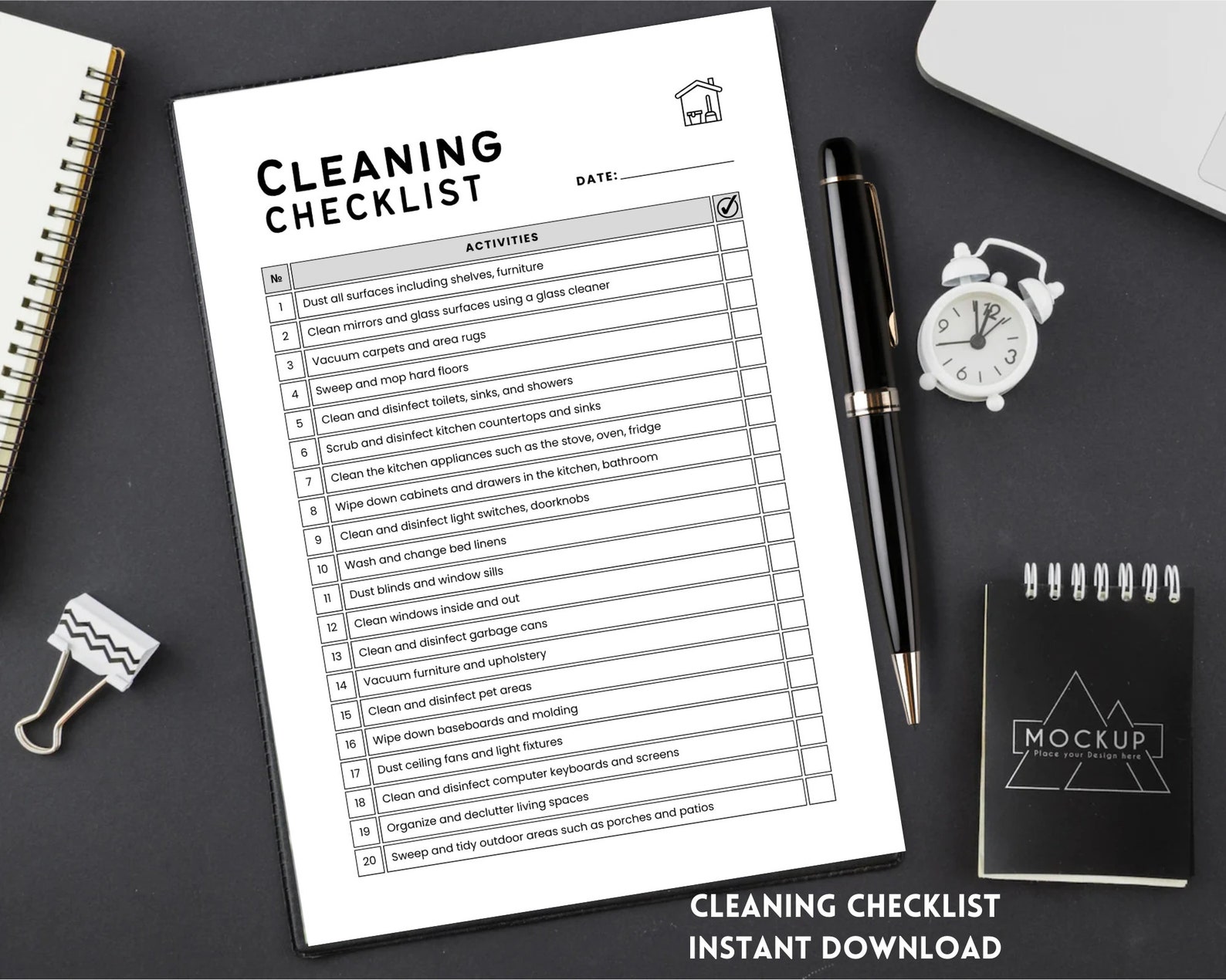 Editable Cleaning Checklist Printable Cleaning Checklist - Etsy