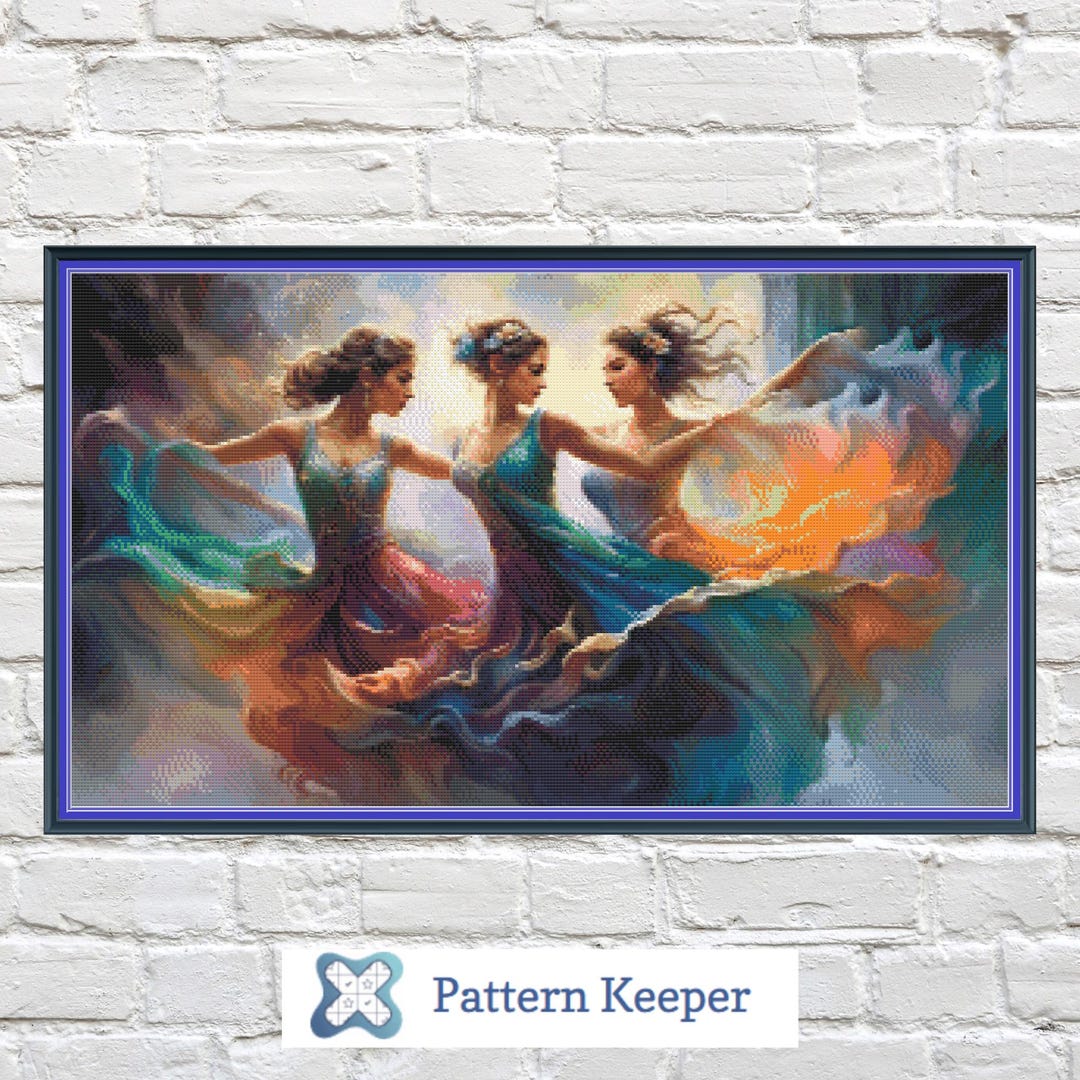 Watercolor Dancers Cross Stitch Pattern: Elegant Needlework (PDF ...