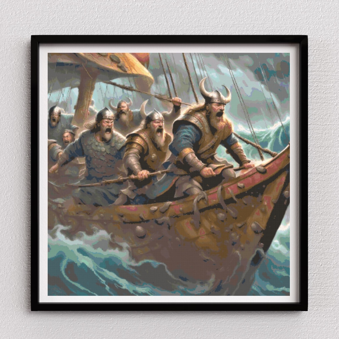 Vikings, Counted Cross Stitch Patterns, Full Coverage, Printable Chart ...
