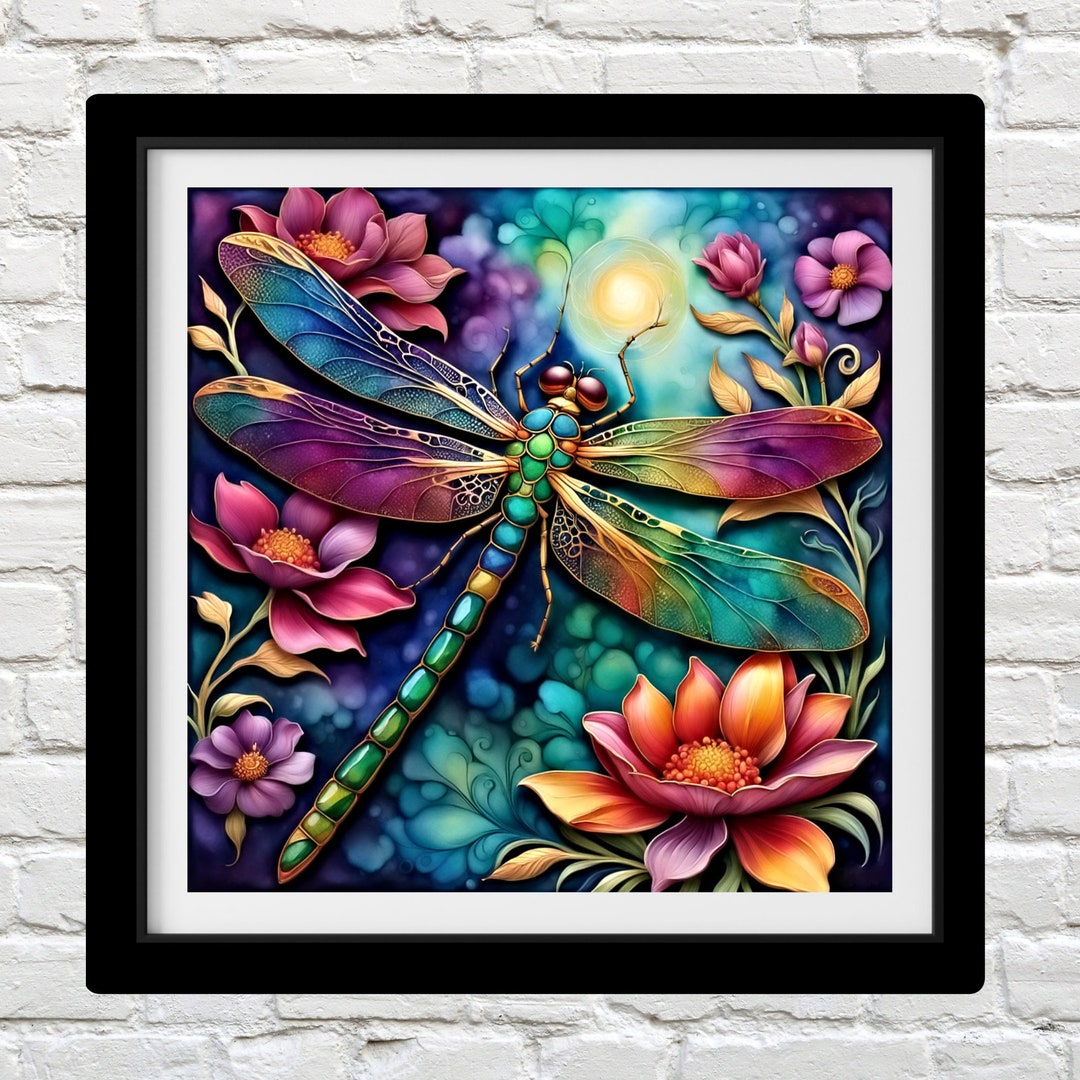 Vibrant Dragonfly 5, Counted Cross Stitch Patterns, Full Coverage ...