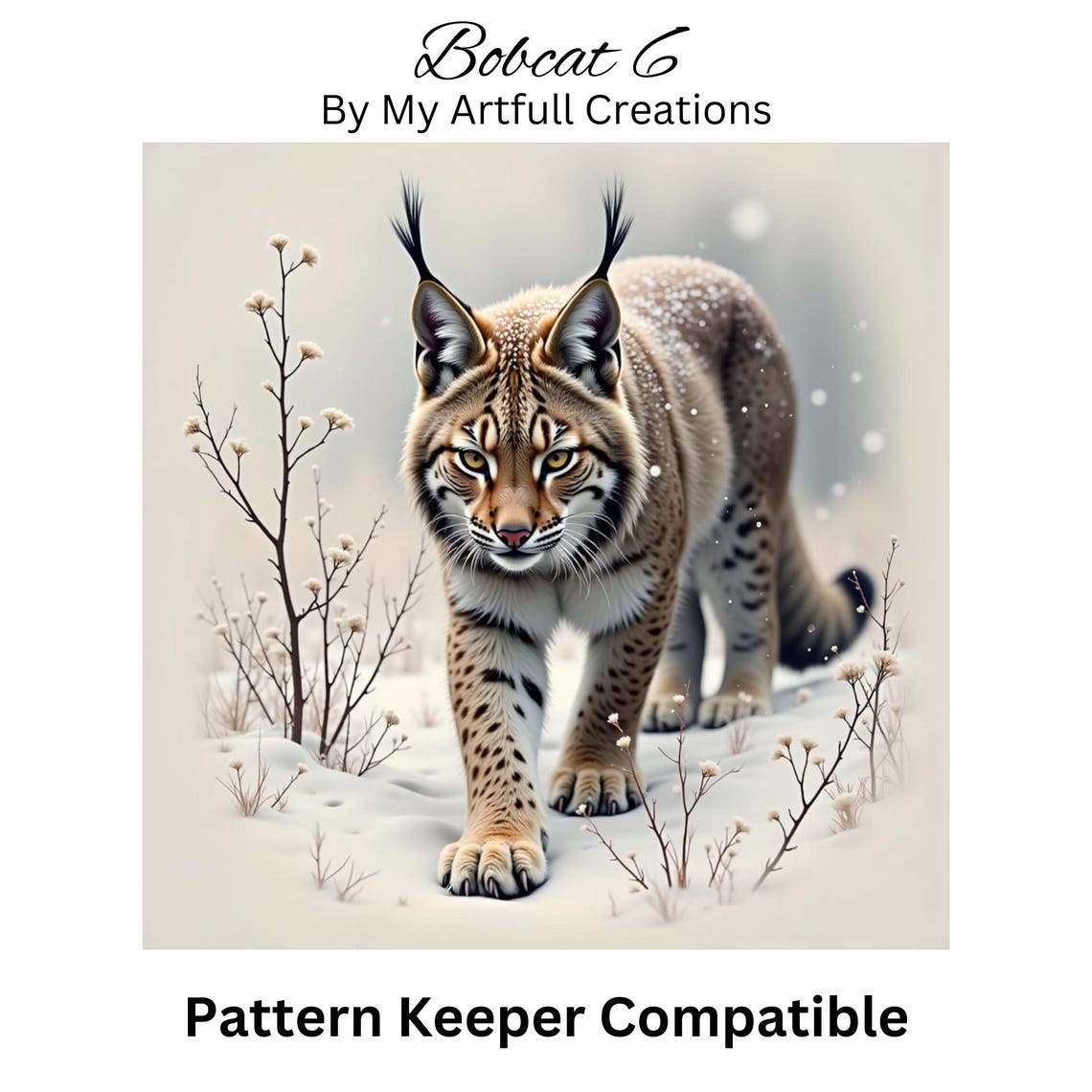 Bobcat 6, Bobcat Cross Stitch Design, Animal Lovers Embroidery Pattern ...
