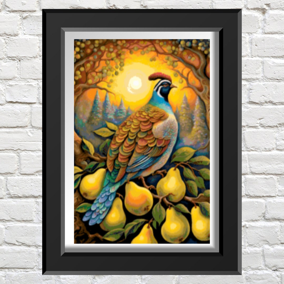 Partridge in a Pear Tree, Counted Cross Stitch Patterns, Full Coverage ...
