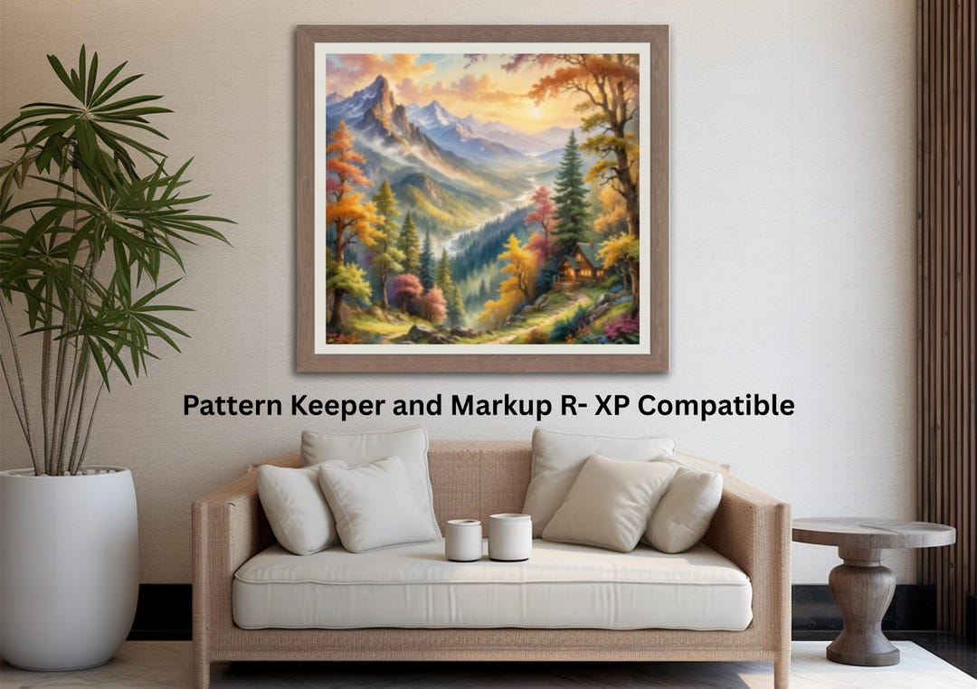 Mountain View Cross Stitch Pattern: Wilderness Scenery (PDF Pattern) - Etsy