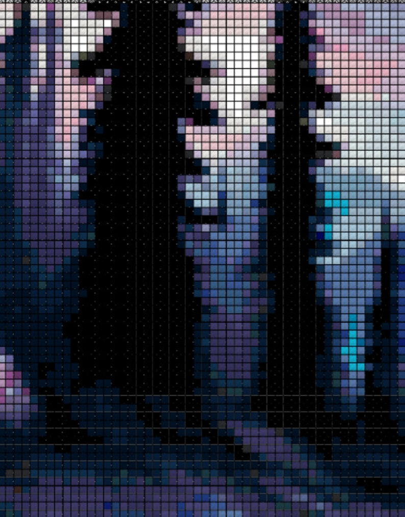 Starry Night 7, Cross Stitch Chart Starry Night, Printable DIY Pattern ...