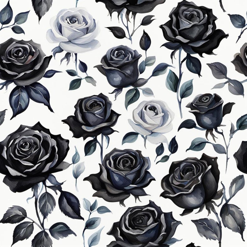 Roses Digital Papers, Vintage Rose Design Paper Pack, Botanical Digital ...