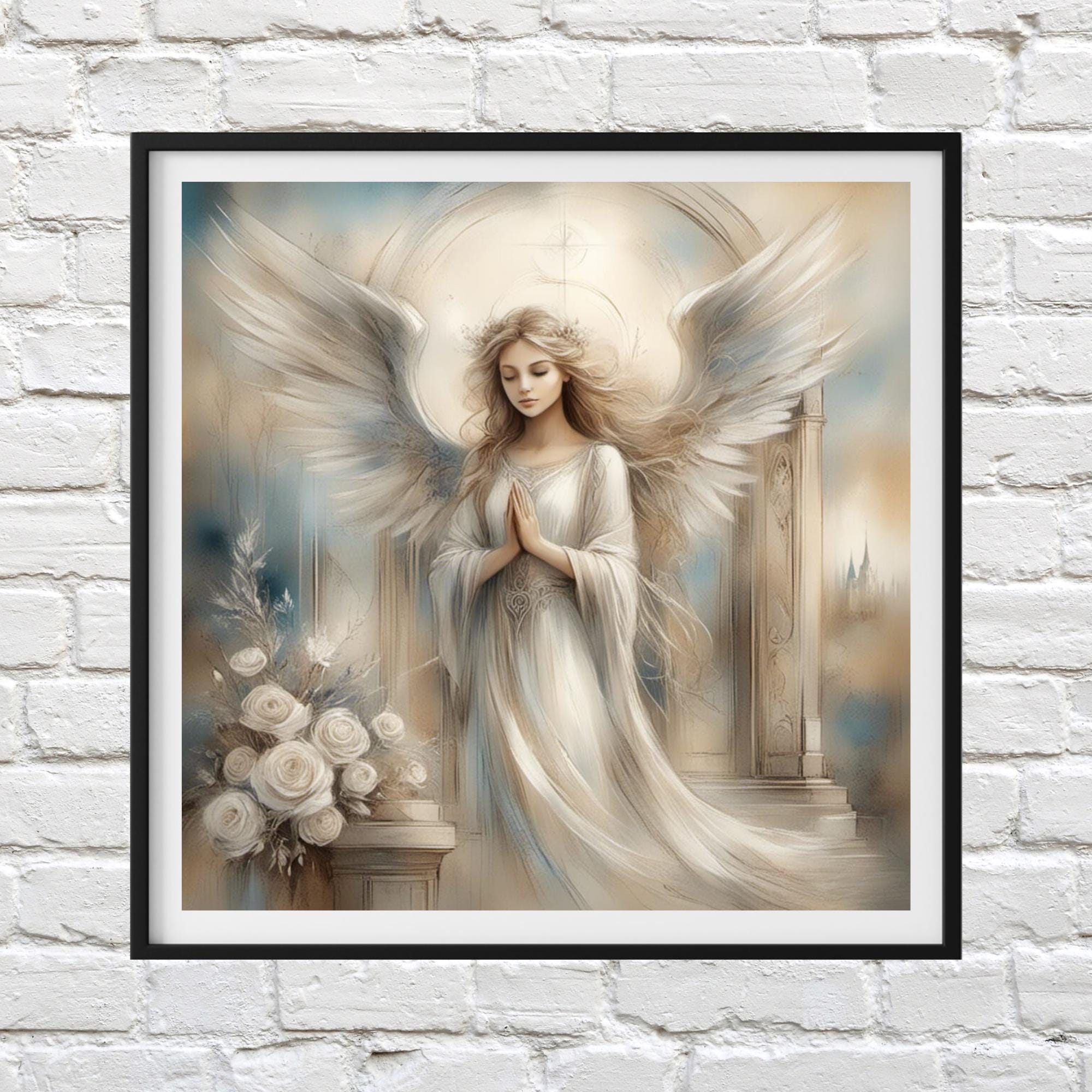 White Angel 2, White Angel Cross Stitch Chart, Celestial DIY Pattern ...