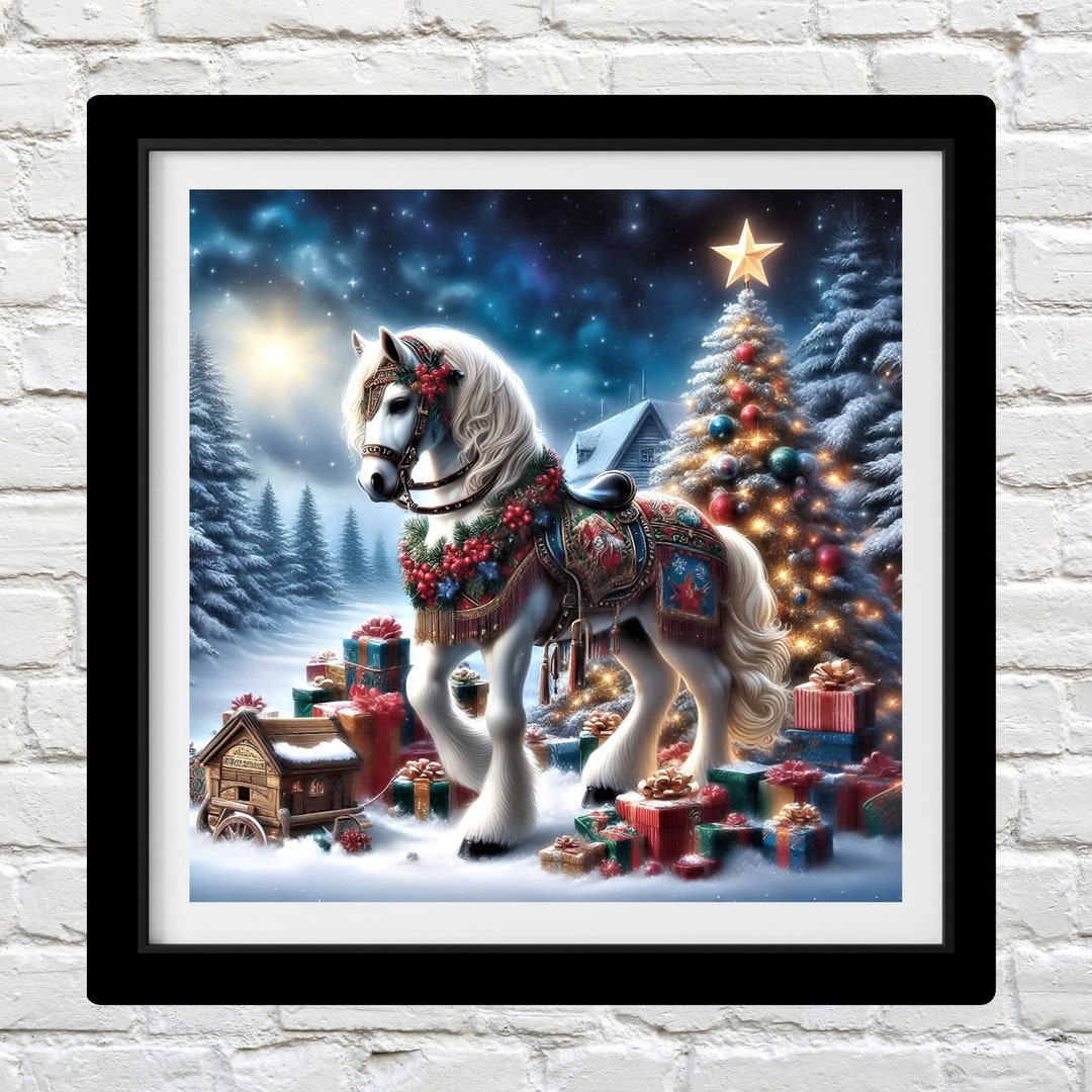 Christmas Horse 4, Holiday Horse Cross Stitch Chart, Christmas ...