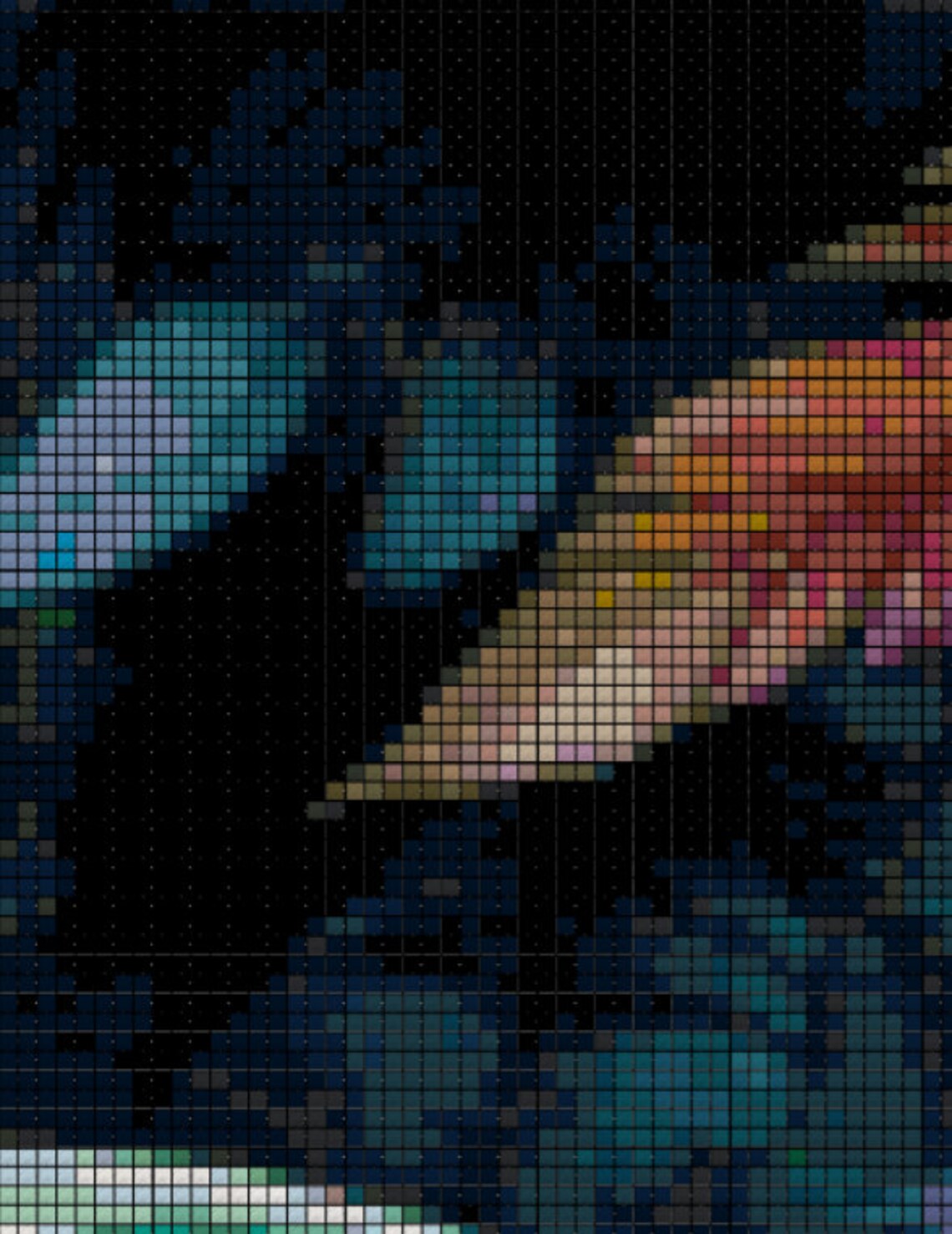 Hummingbird Fantasy, Floral Hummingbird Embroidery Pattern, Bird Cross ...