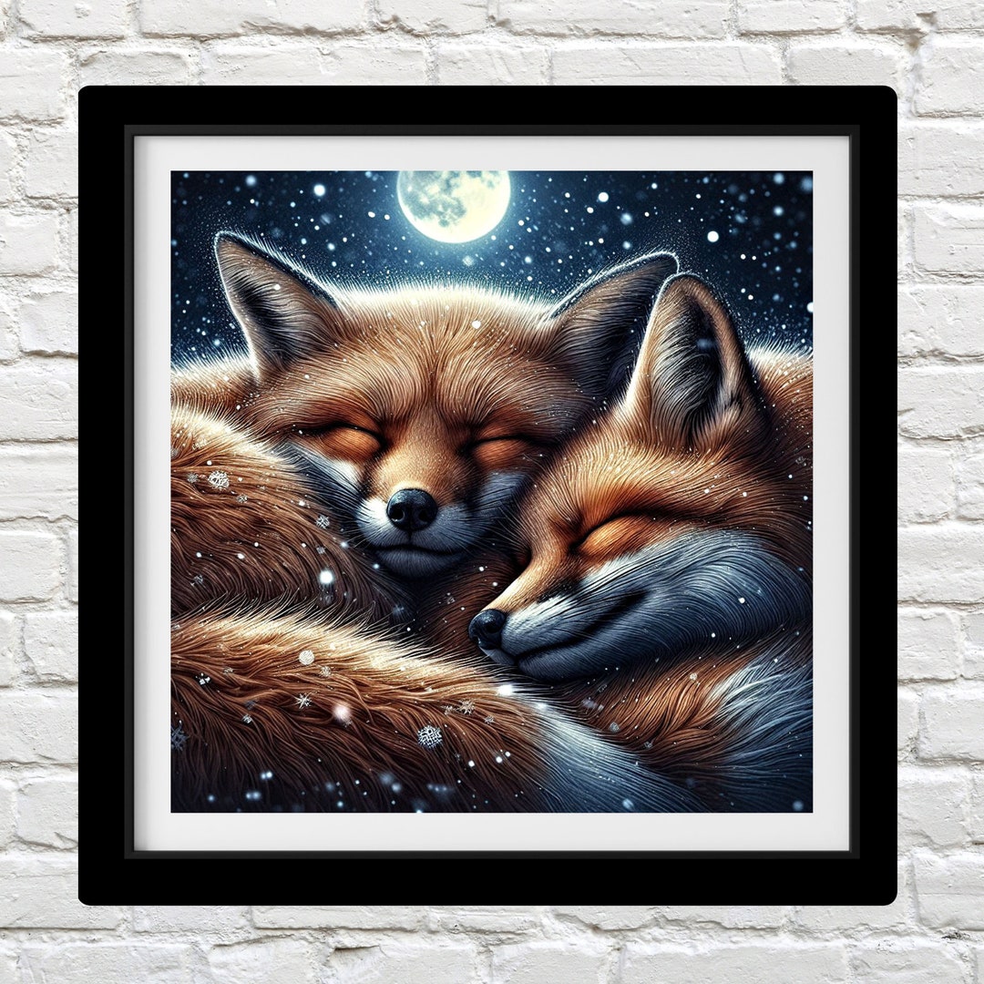 Winter Cuddle Fox, Cuddle Foxes Cross Stitch Chart, Fox Pattern, DIY ...