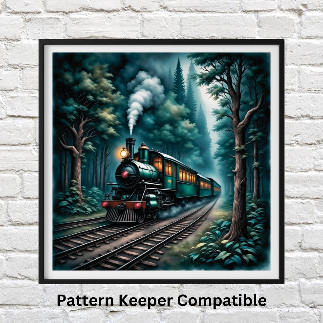 Secluded Steamer, Steam Train Cross Stitch Chart, Railroad Pattern ...