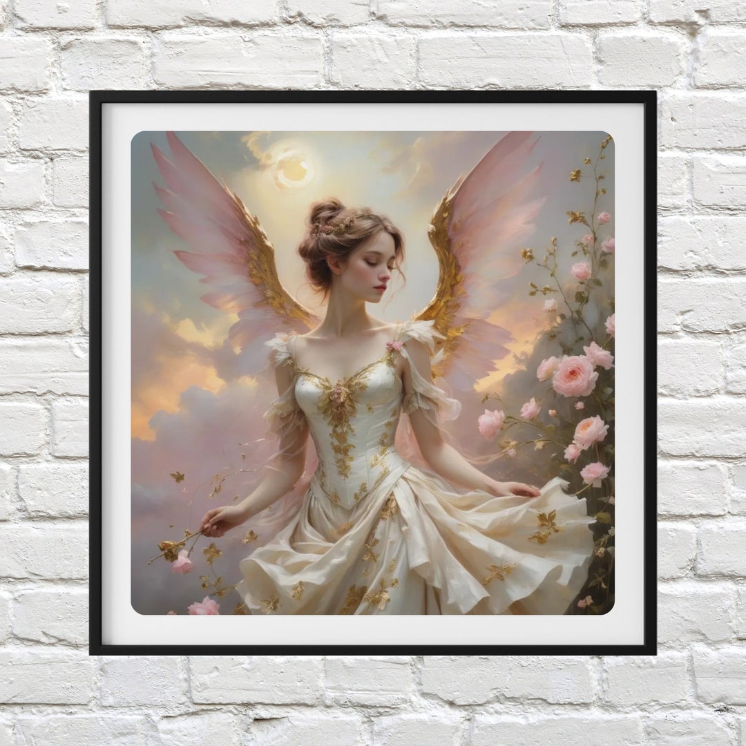 Rays of Pink Angel, Pink Angel Cross Stitch Pattern, Heavenly DIY ...