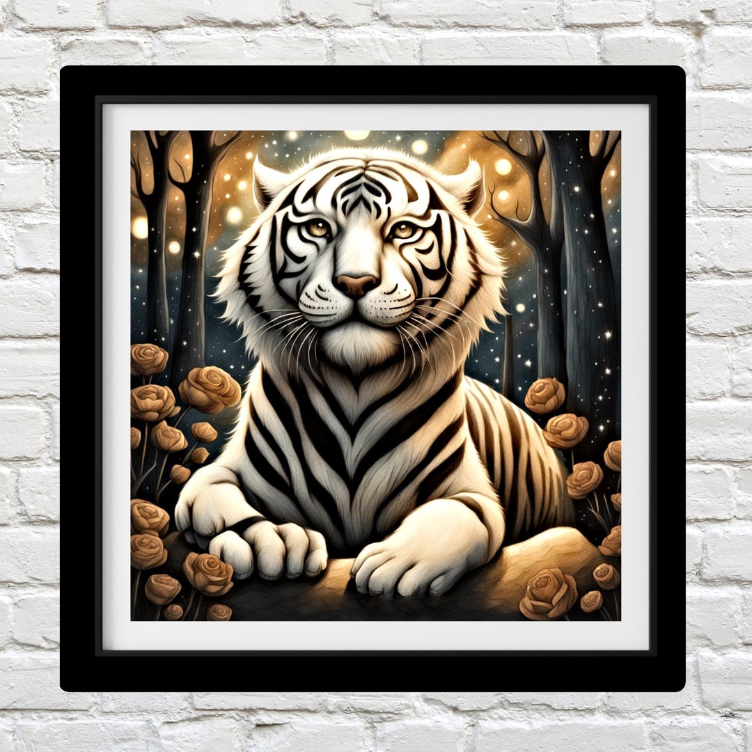 Tiger 4, Modern Tiger Embroidery Pattern, Cross Stitch Printable Chart ...
