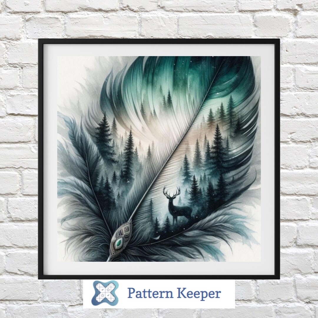 Deer Feather 3, Printable Deer Feather Cross Stitch Pattern, Easy ...
