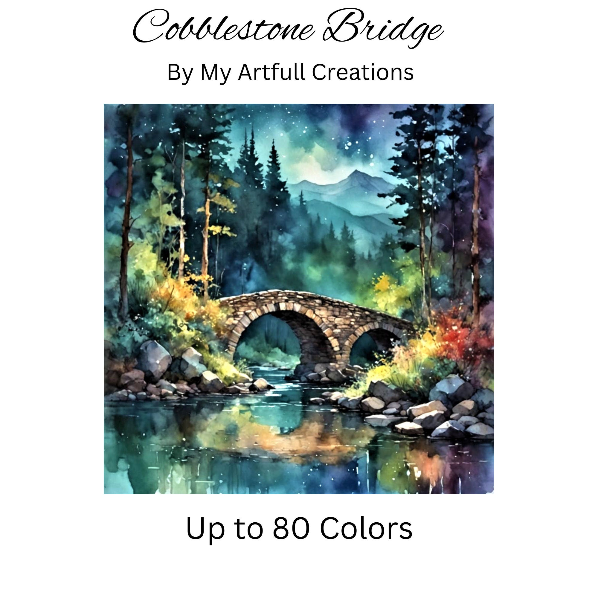 Cobblestone Bridge, Vintage Cobblestone Bridge Cross Stitch Chart, DIY ...