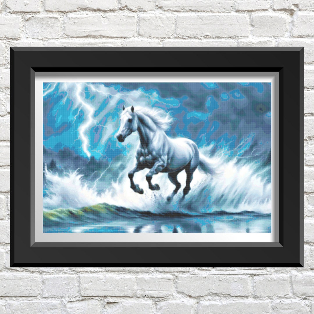 Galloping Storm 2, Counted Cross Stitch Patterns, Full Coverage ...