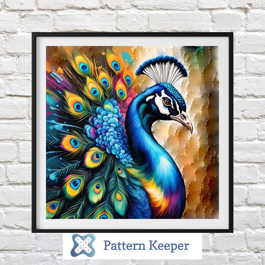 Beautiful Peacock, Elegant Peacock Cross Stitch Pattern, DIY Embroidery ...