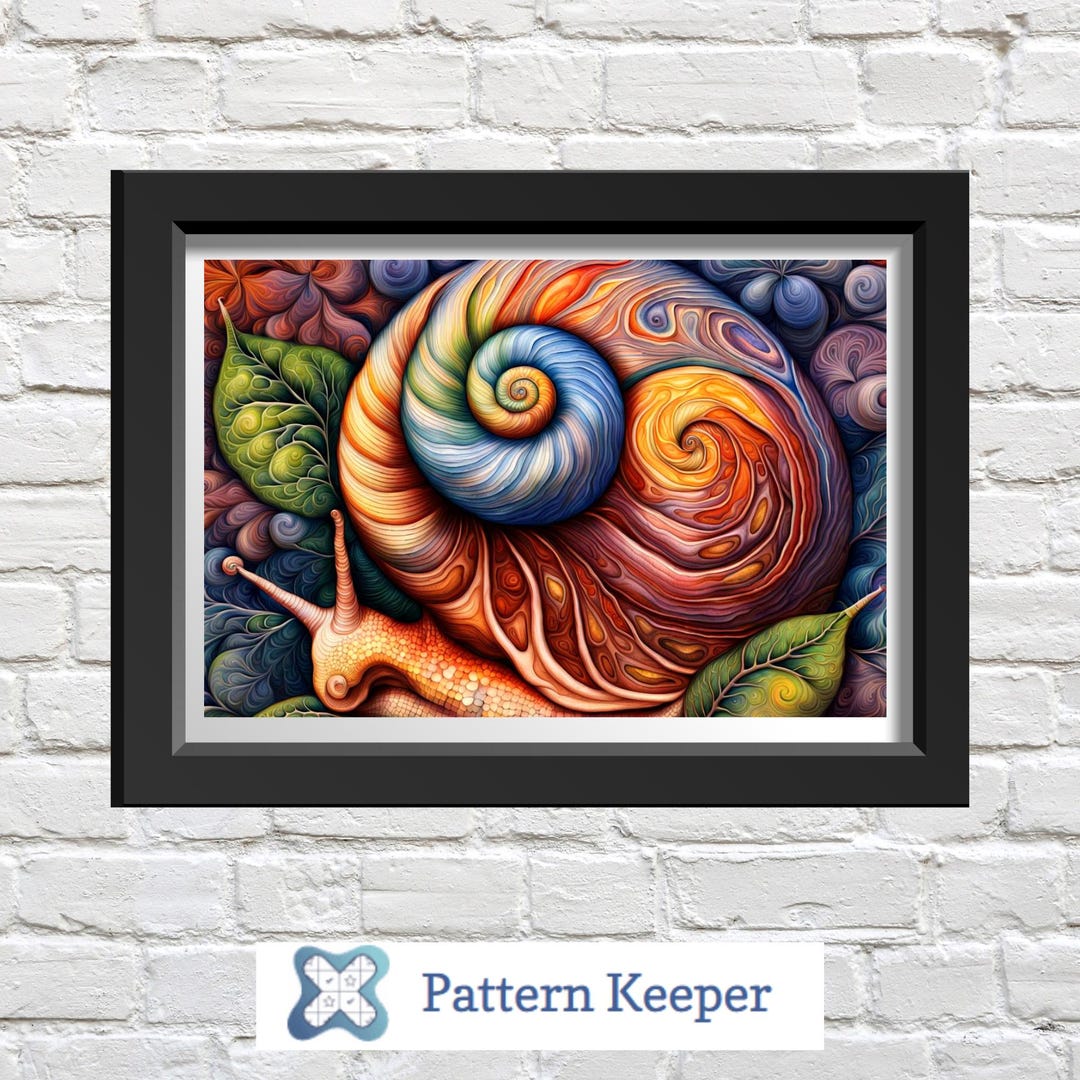 Fantastic Snail, Snail Cross Stitch Chart, Embroidery Pattern, DIY ...