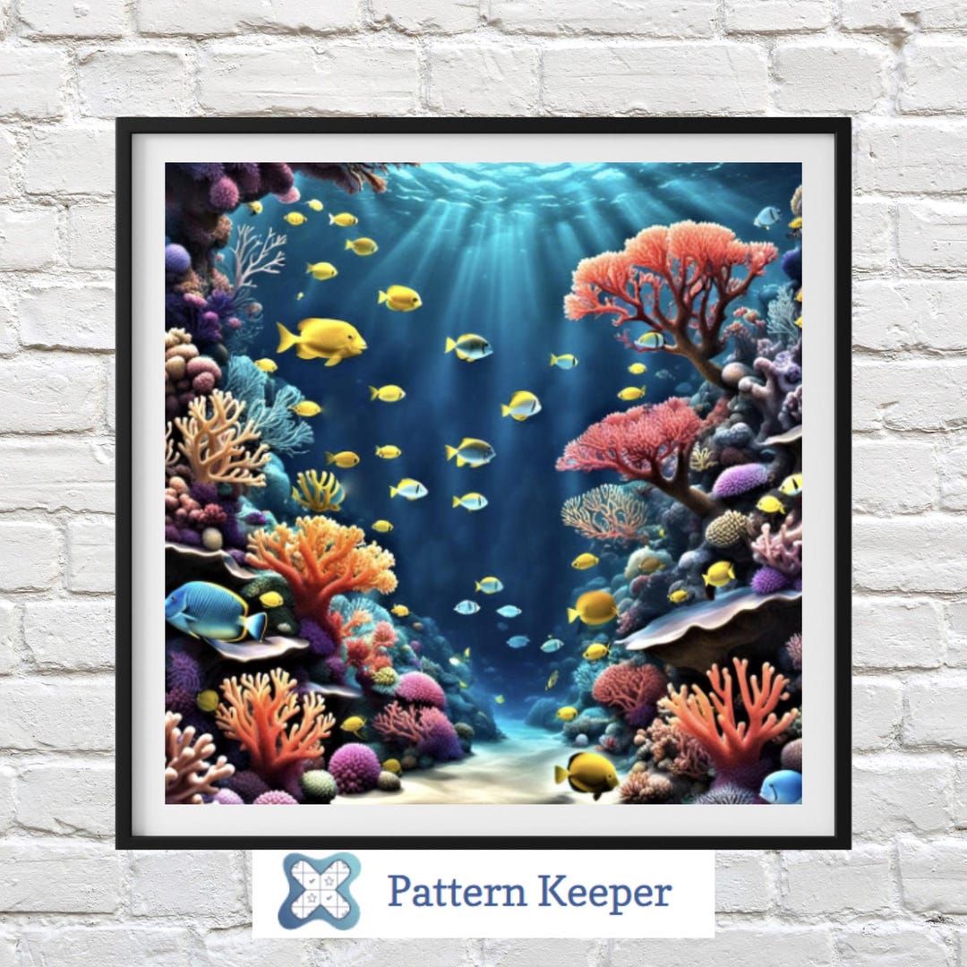 Coral Reef Cross Stitch Pattern: Ocean Needlepoint (PDF Pattern) - Etsy