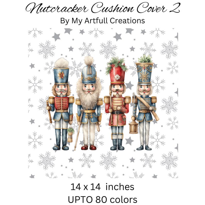 Nutcracker Cushion Cover Cross Stitch Chart: Christmas Needlework (PDF ...
