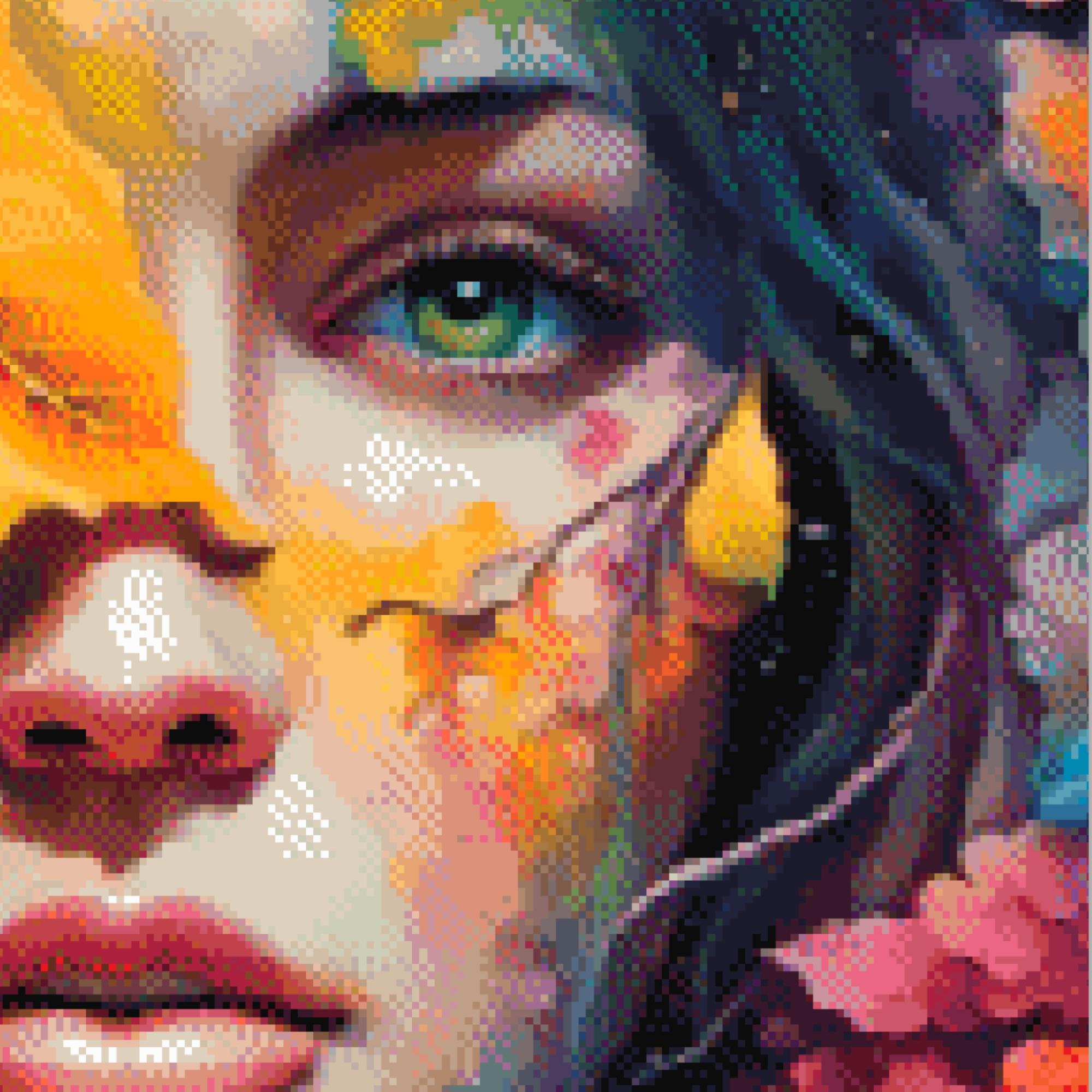 Abstract Lady, Cross Stitch Chart, Full Coverage, Pattern Keeper ...