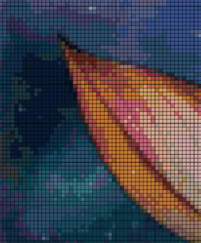 Lotus, Lotus Flower Cross Stitch Pattern, Floral Counted Chart, DIY ...