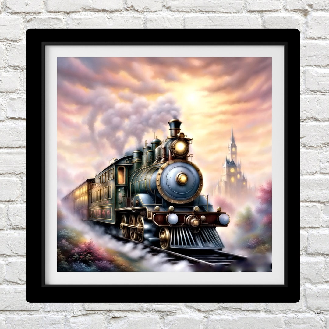 Steam Train, Vintage Style Train Cross Stitch Pattern, Railway ...