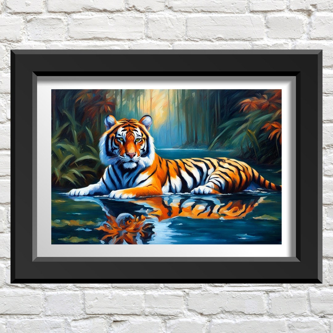 Majestic Tiger, Modern Tiger Embroidery Pattern, Cross Stitch Printable ...
