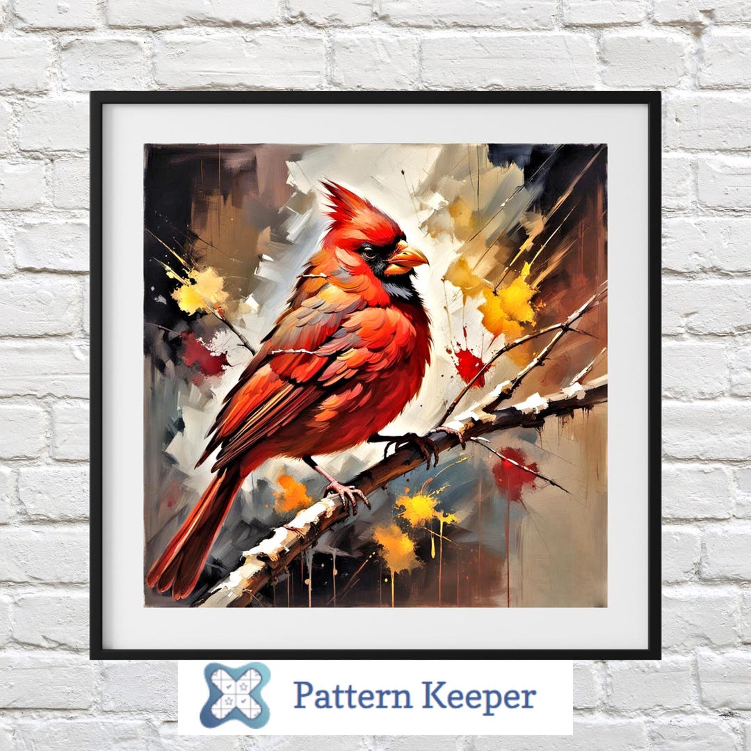 Beautiful Cardinal, Cardinal Embroidery Pattern, Cross Stitch Chart ...