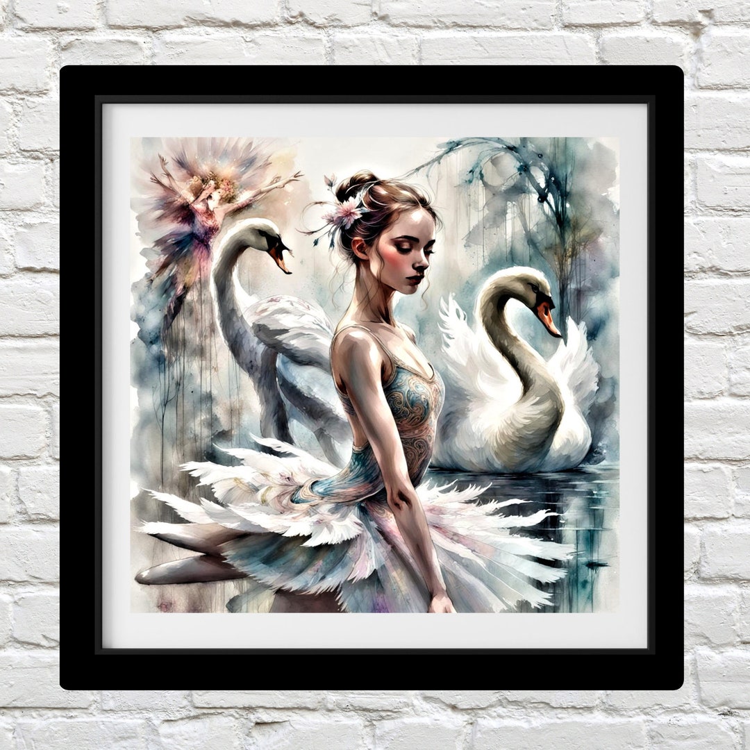 Swan Girl, Swan Ballet Cross Stitch Chart, Ballerina Pattern, DIY ...