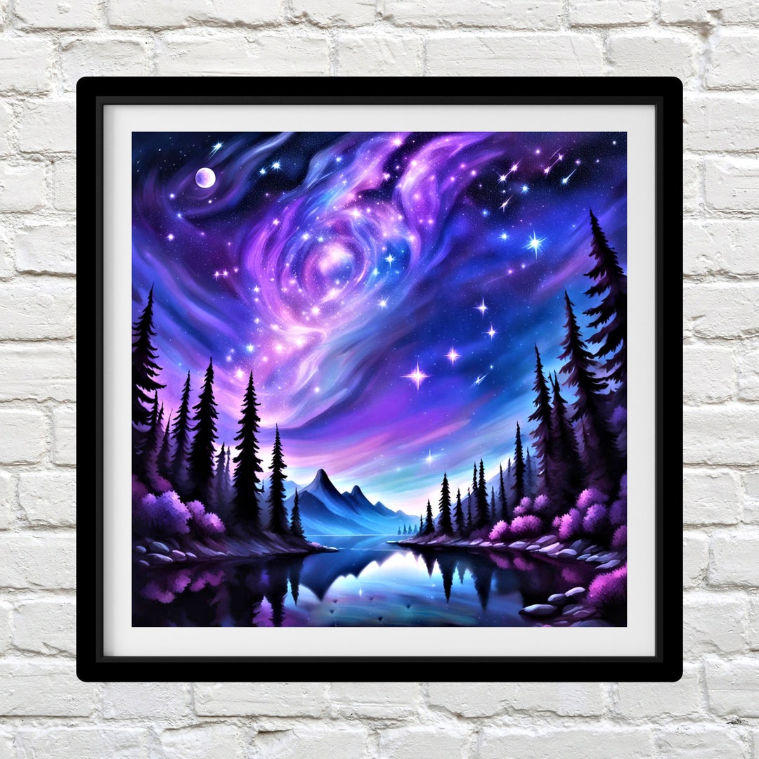 Starry Night 7, Cross Stitch Chart Starry Night, Printable DIY Pattern ...