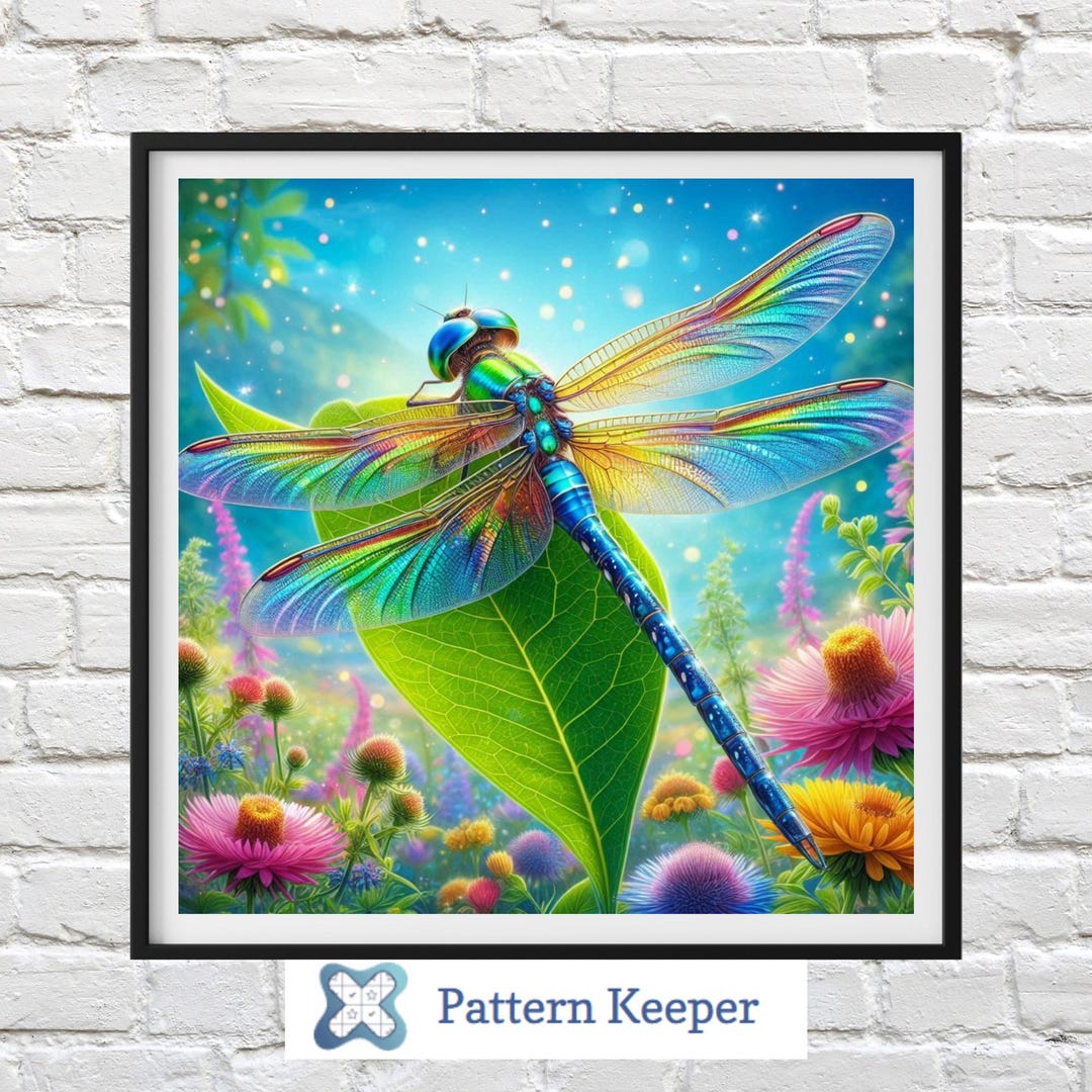 Dragonfly Cove, Dragonfly Cross Stitch Chart, DIY Embroidery Pattern ...