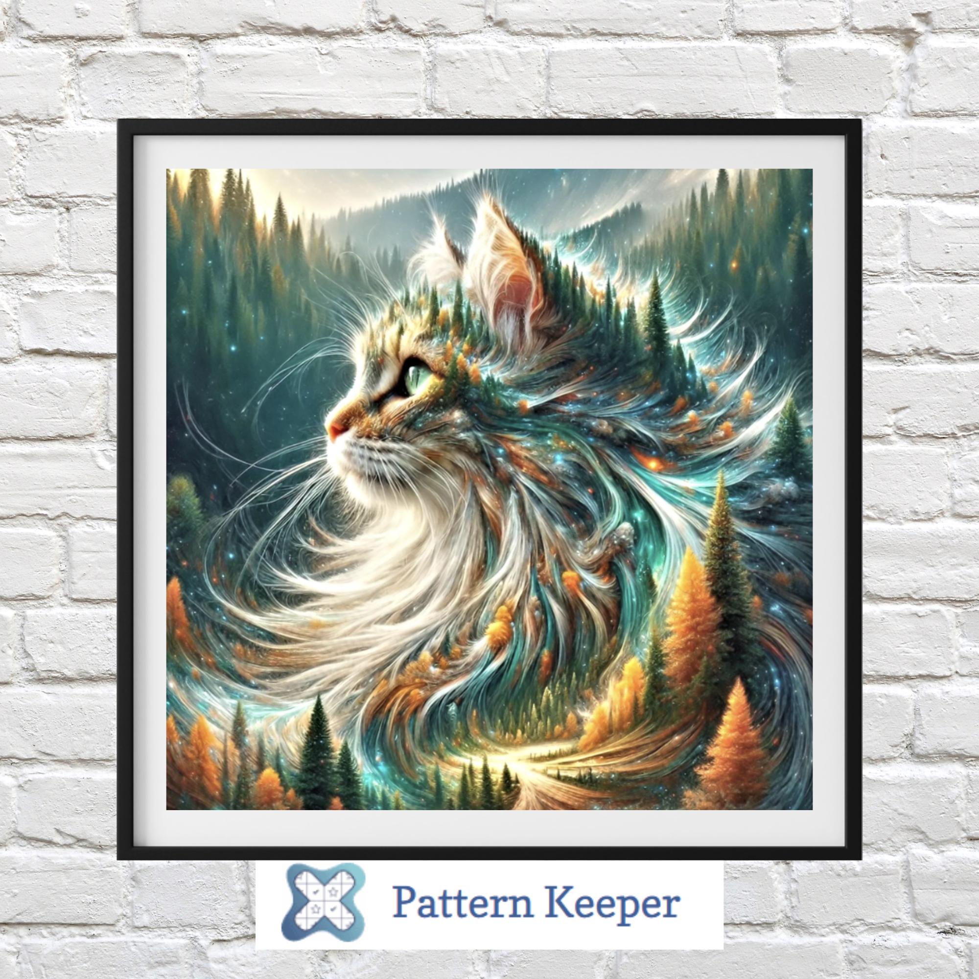 Feline, Cat Cross Stitch Chart, Stitching Pattern for Cat Lovers ...