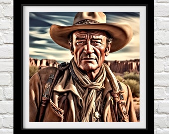 John Wayne Cross Stitch Pattern Pdf Format - Etsy