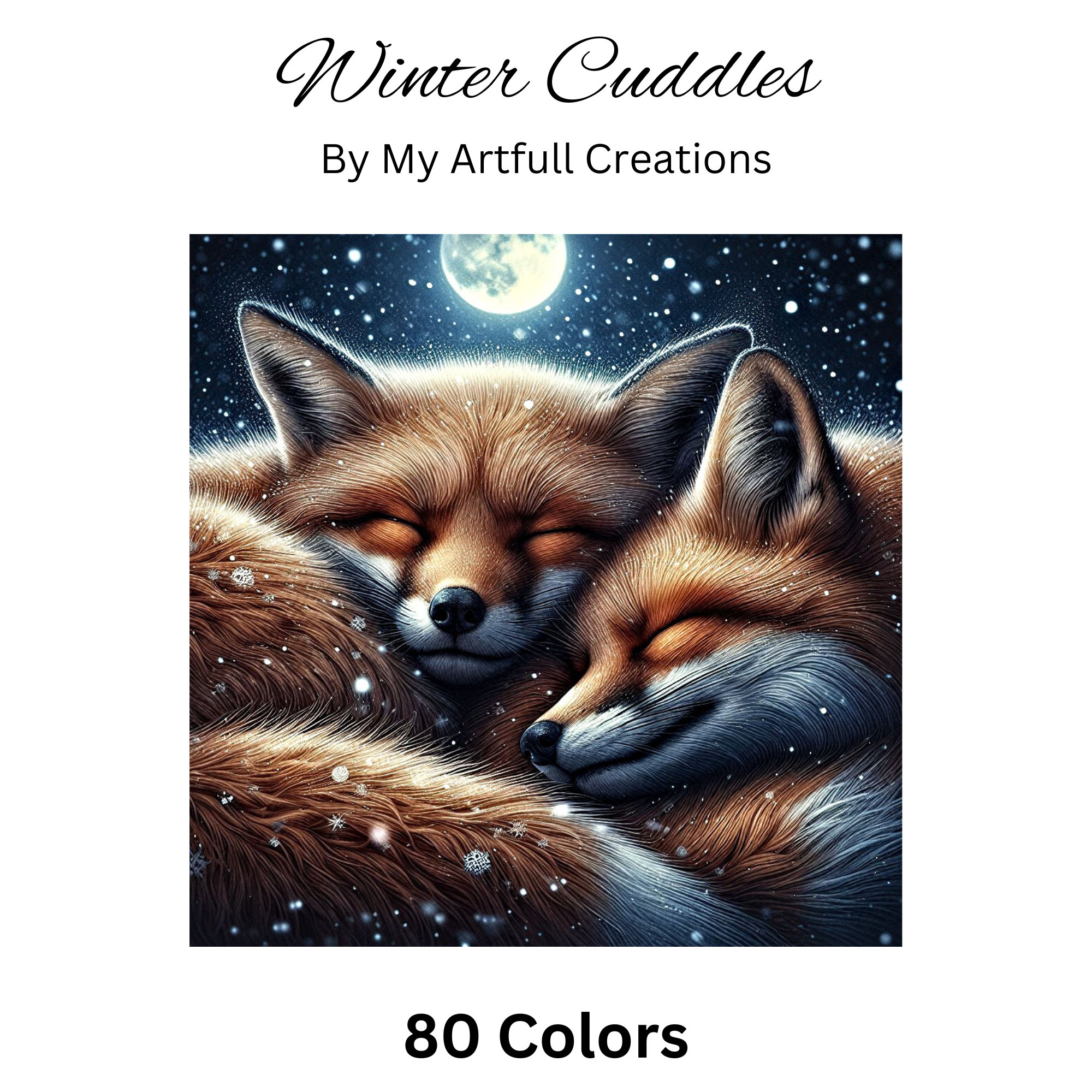 Winter Cuddle Fox, Cuddle Foxes Cross Stitch Chart, Fox Pattern, DIY ...