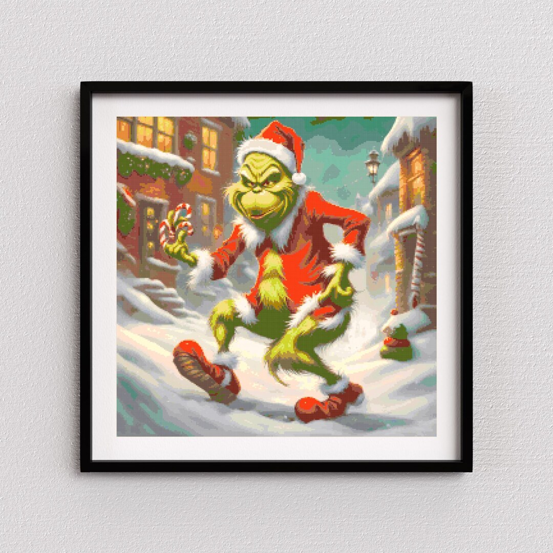 Grinch 1, Counted Cross Stitch Patterns Printable Chart PDF Format ...