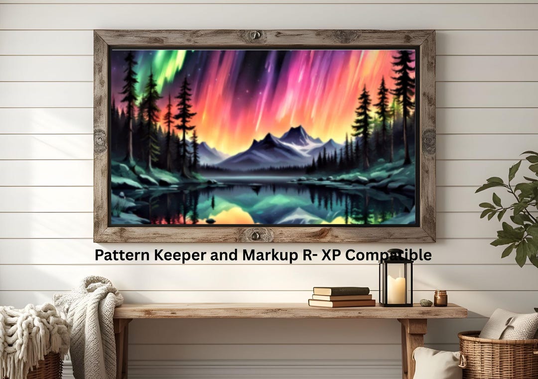 Northern Lights Cross Stitch Pattern: Night Sky Needlework (PDF Pattern ...