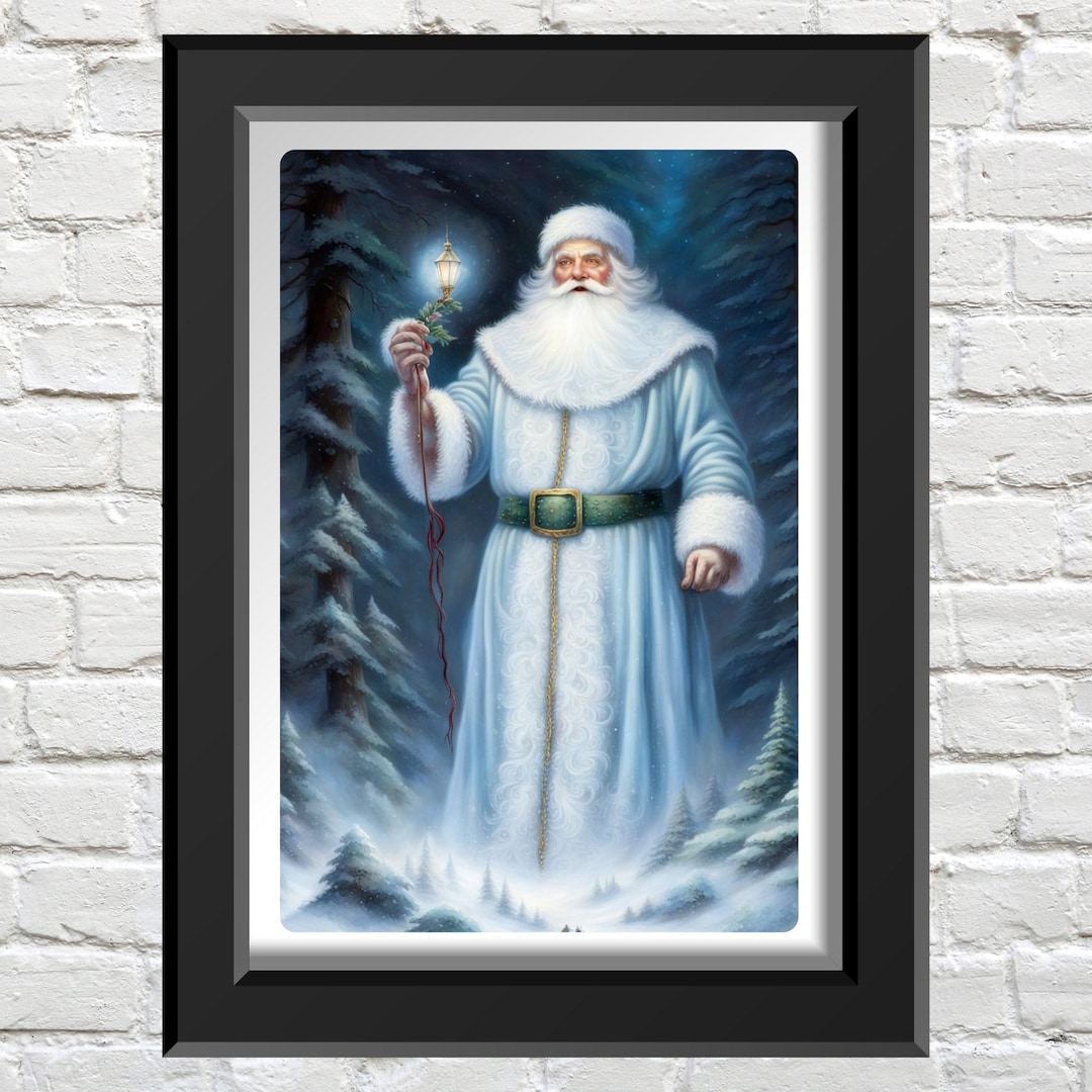 Santa Blue, Festive Santa Cross Stitch Design, Holiday Embroidery ...