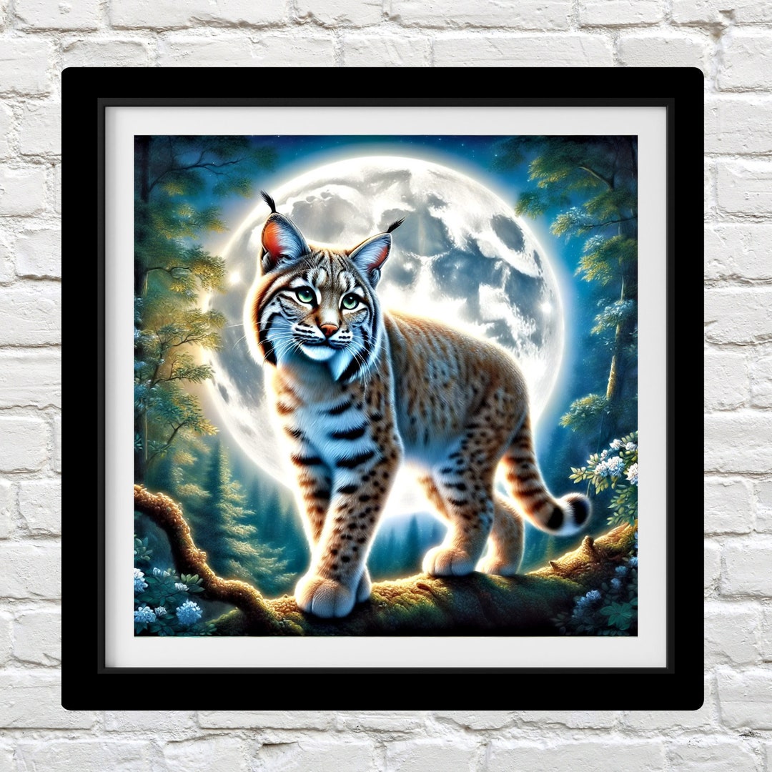 Bobcat 3, Printable Bobcat Cross Stitch Chart, Nature Cross Stitch ...