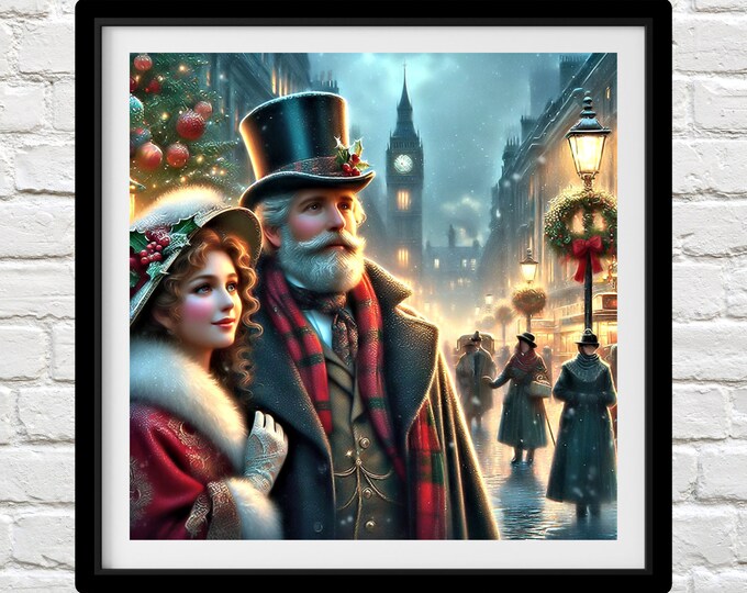 PDF Christmas EVE, Counted Cross Stitch Pattern, Victorian Lady, Happy ...