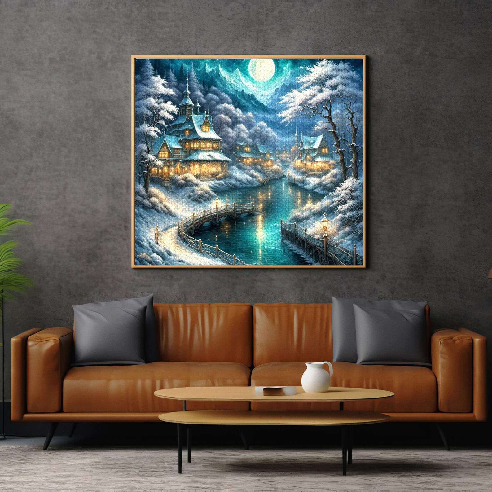 Winter Scene Counted Cross Stitch Patterns Printable Chart - Etsy