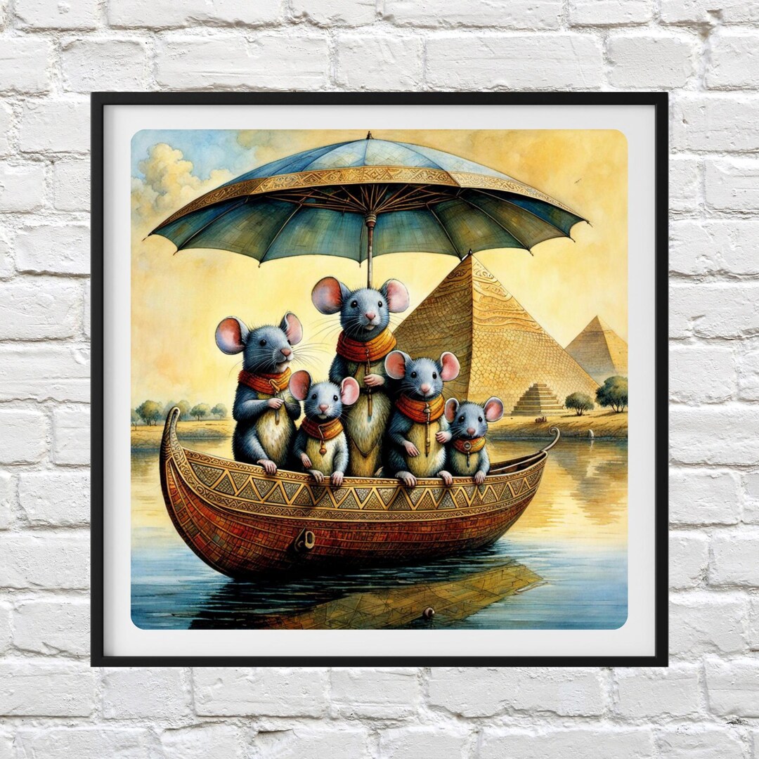 Sailing Mice, Adorable Mice Cross Stitch Chart, DIY Animal Needlework ...