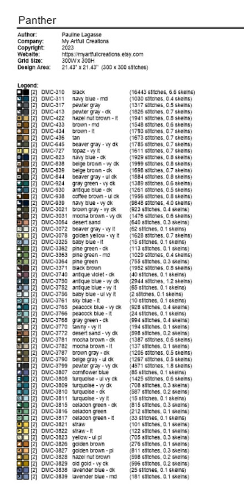 Panther, Black Panther Embroidery Chart, Animal Cross Stitch Pattern ...
