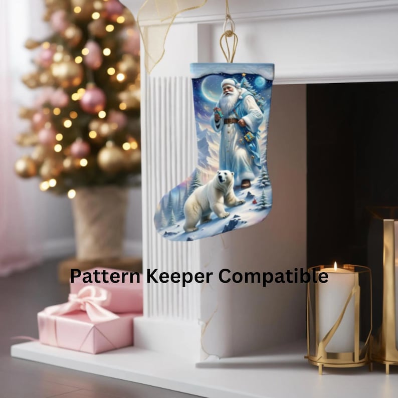 Santa Stocking Chart, Santa Stocking Cross Stitch Chart, Christmas ...