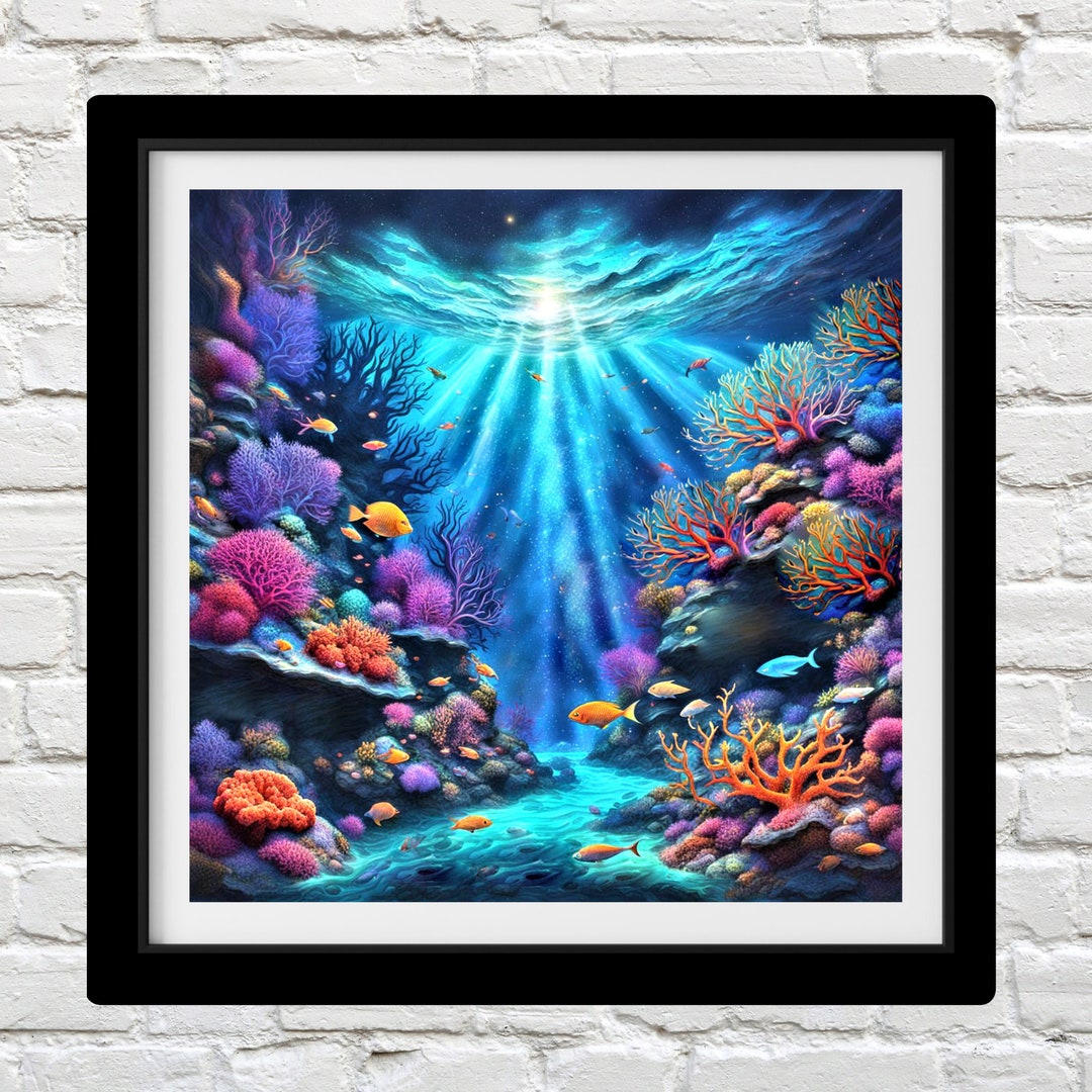 Coral Reef Cross Stitch Pattern: Ocean Embroidery (PDF Pattern) - Etsy