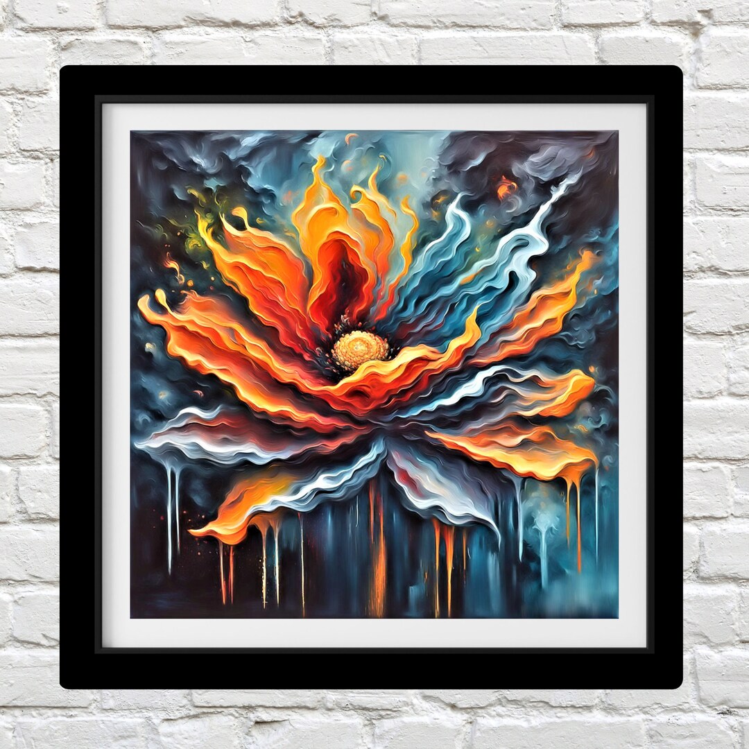 Flaming Flower, Flaming Flower Cross Stitch Chart, Floral Pattern, DIY ...