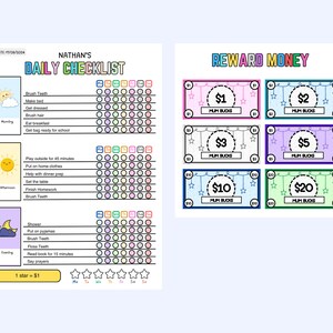 KIDS REWARD CHART. Fully Editable Kids Reward Bundle With a Daily ...