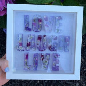 Resin Letters Sign in Shadow Box - Etsy